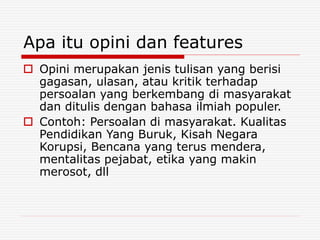 TEKNIK MENULIS OPINI DI MEDIA MASSA PPT FIX | PPT