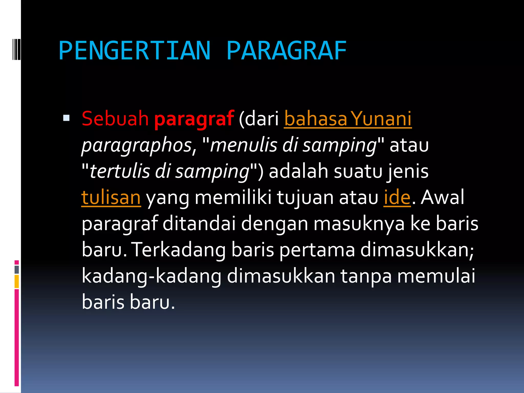 Teknik Menulis ( Strong paragraf ) | PPTX