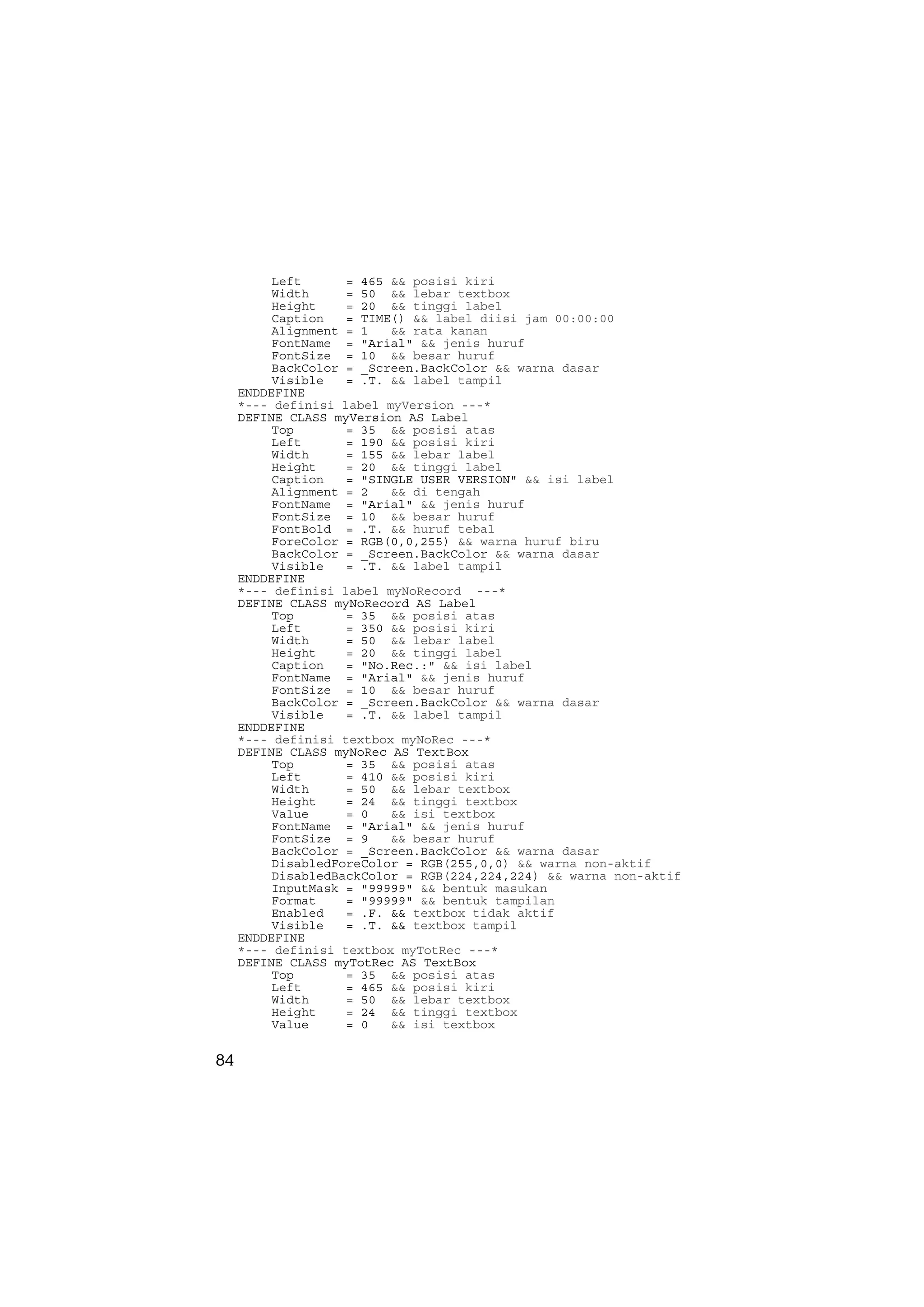 Teknik merancang program aplikasi (code) pada visual fox pro | PDF