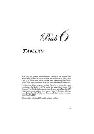 Teknik merancang program aplikasi (code) pada visual fox pro | PDF