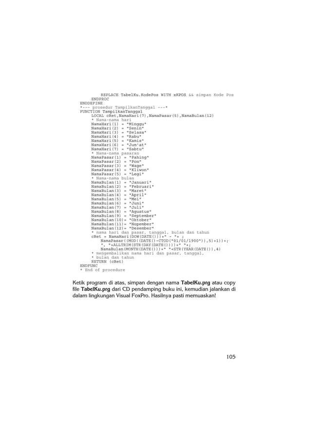 Teknik merancang program aplikasi (code) pada visual fox pro | PDF