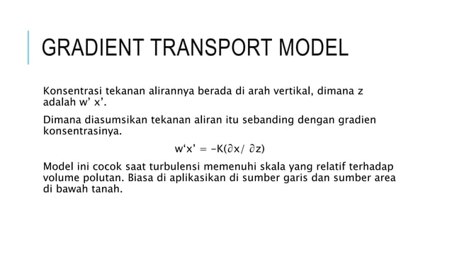 Teknik Permodelan (Pencemaran Udara) | PPTX