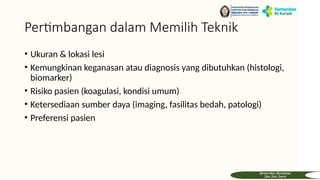 Teknik Operasi Biopsi Tumor (Core Biopsy, Incisi Biopsy, Excisi Biospsy ...