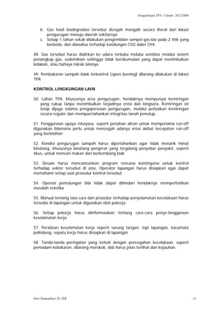Teknik operasional Secara Umum Pedoman Pengelolaan TPA | PDF
