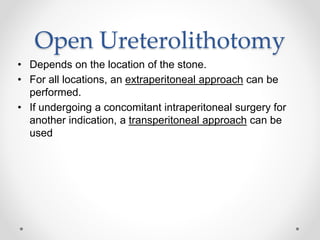 Open Ureterolithotomy | PPT