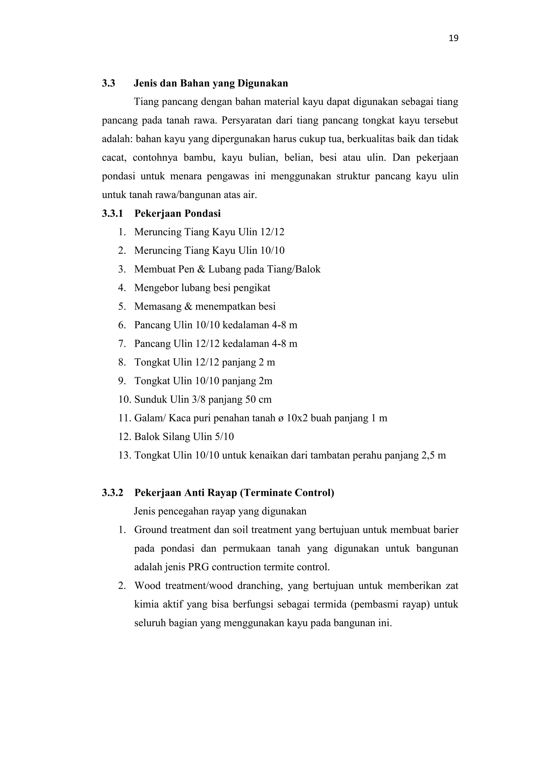 TEKNIK PEMASANGAN TIANG PANCANG ULIN MENARA PENGAWAS MANGROVE DI ...