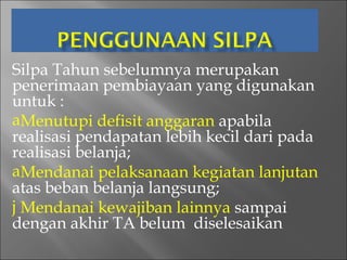 Teknik pemanfaatan silpa | PPT