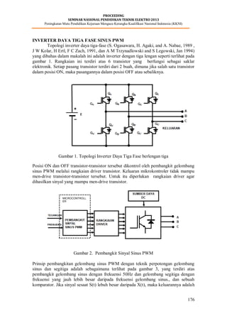 Teknik pembangkitan gelombang sinus pwm untuk inverter daya tiga fase | PDF