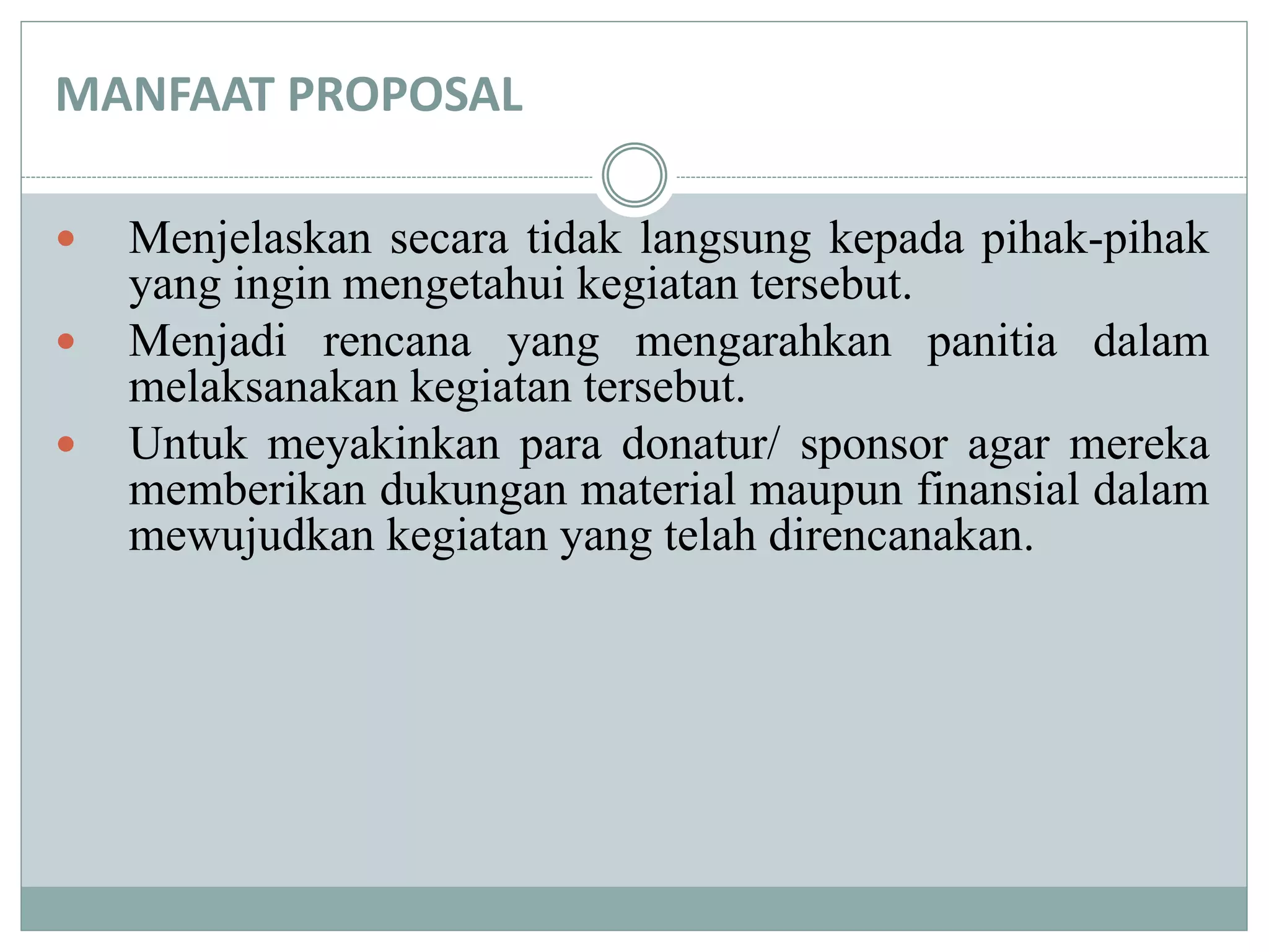 Teknik pembuatan proposal | PPTX