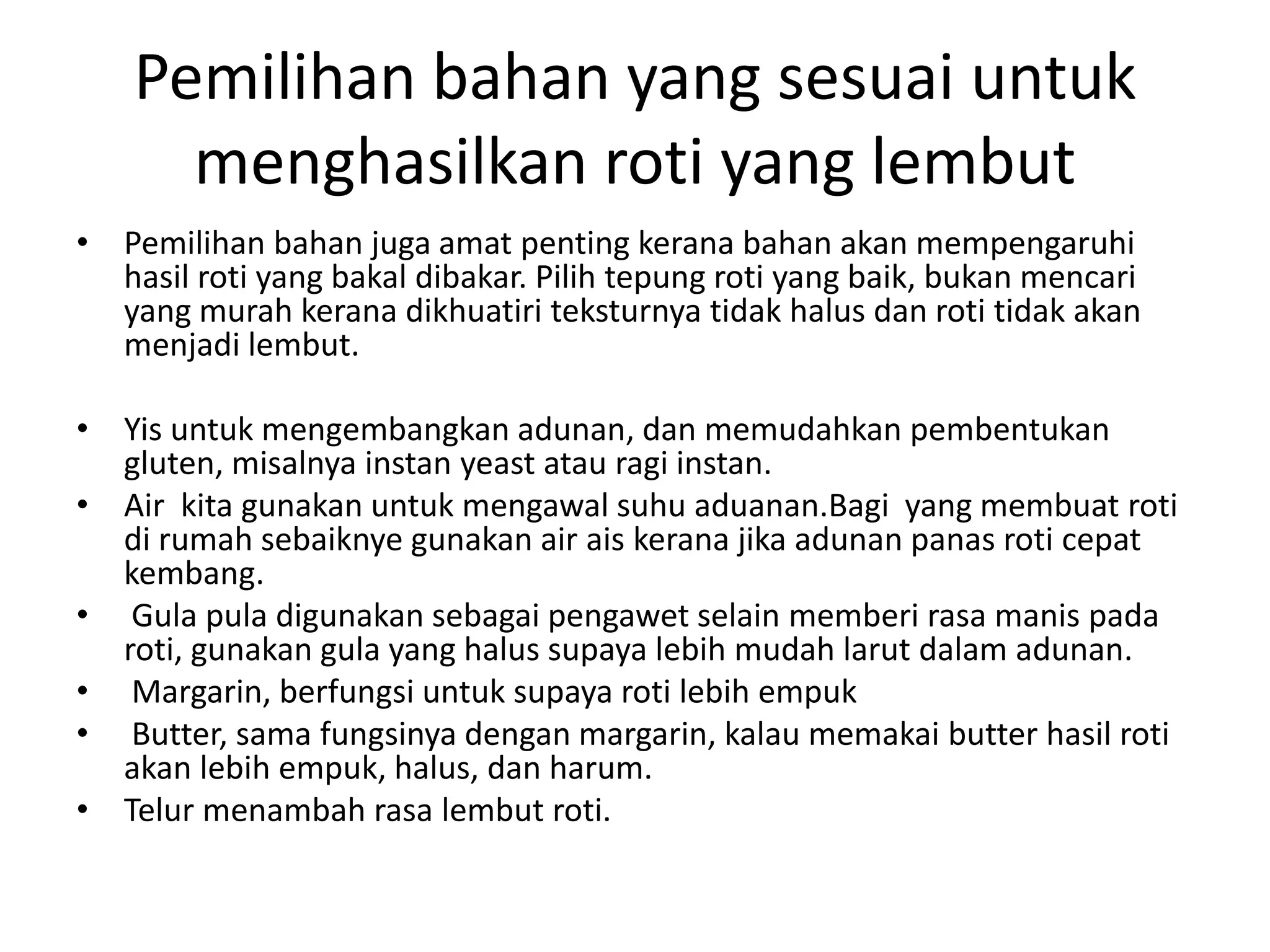 Teknik pembuatan roti | PPTX