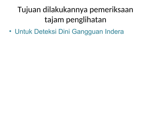 Teknik pemeriksaan ketajaman mata Dinkes Banyuwangi.ppt