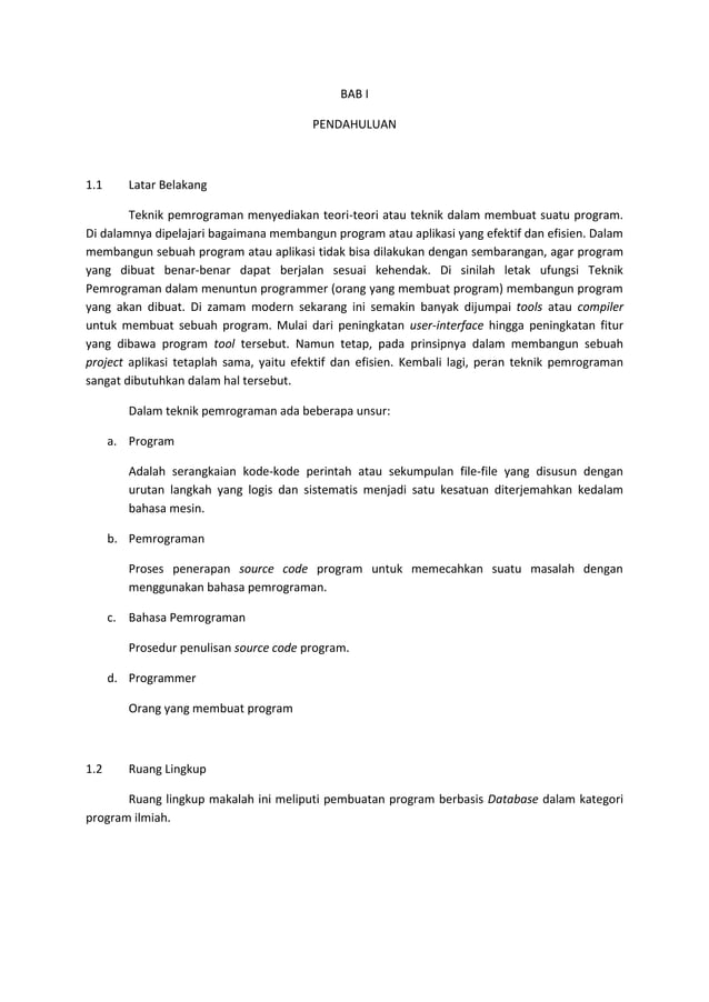 Teknik pemrograman - aplikasi notepad | DOCX