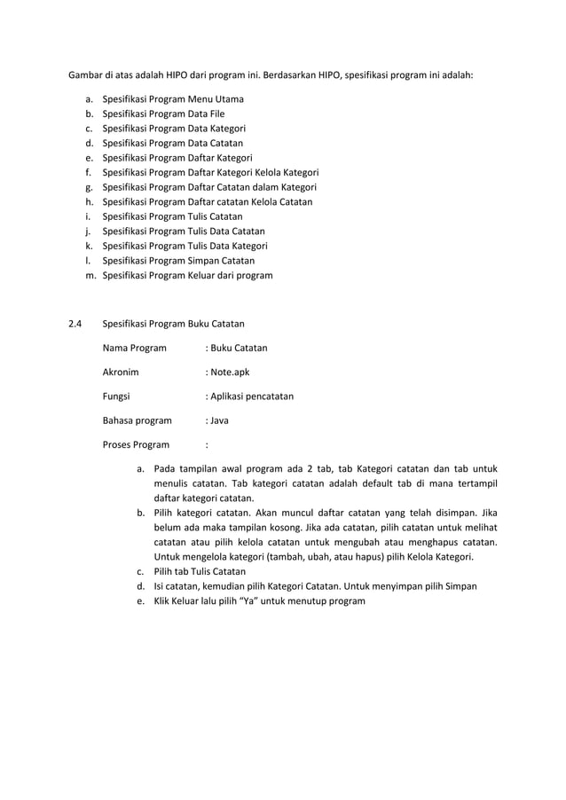 Teknik pemrograman - aplikasi notepad | DOCX