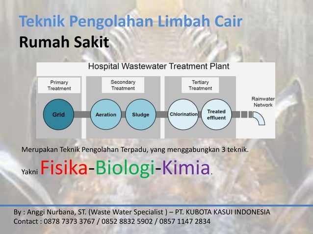 Teknik Pengolahan Limbah Cair Rumah Sakit | PPTX
