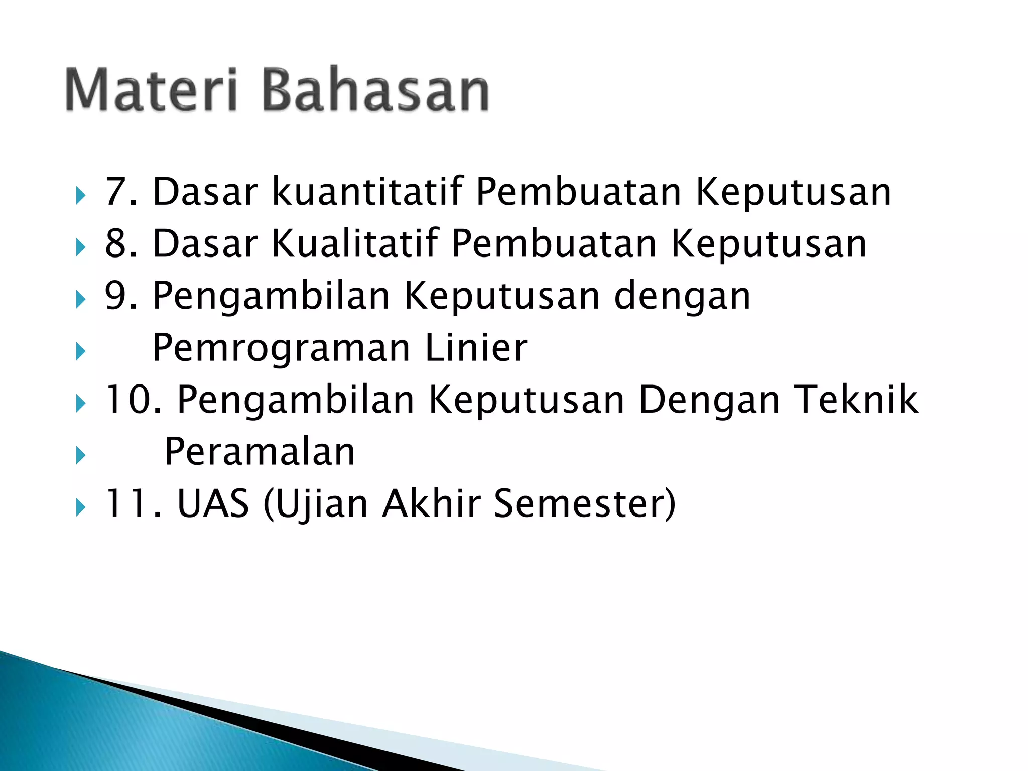 Teknik Pengambilan Keputusan | PPTX