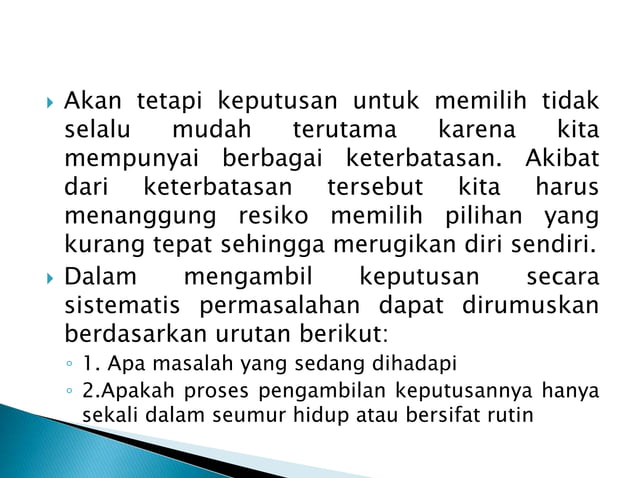 Teknik Pengambilan Keputusan | PPTX