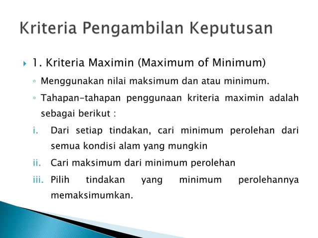 Teknik Pengambilan Keputusan | PPTX
