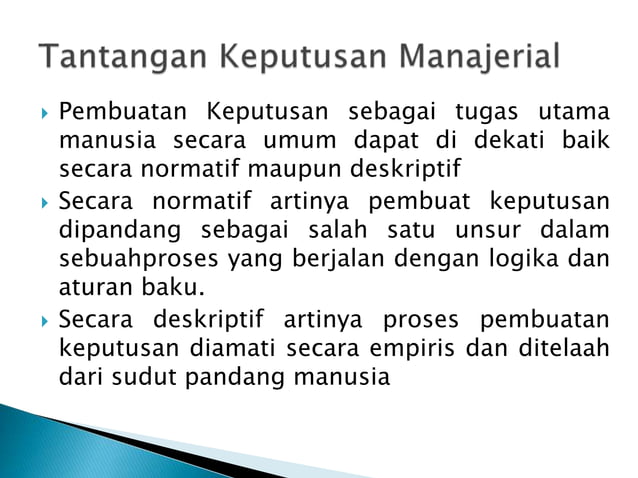 Teknik Pengambilan Keputusan | PPTX