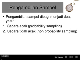 Teknik pengambilan sampel | PDF