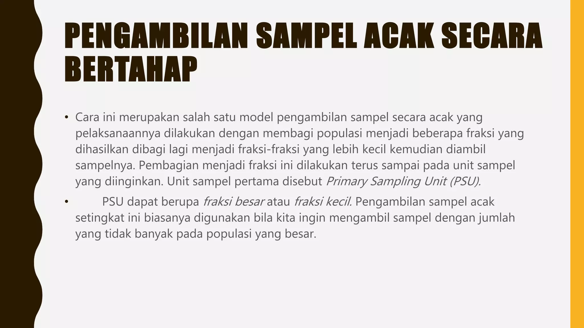 Teknik pengambilan sampel | PPTX