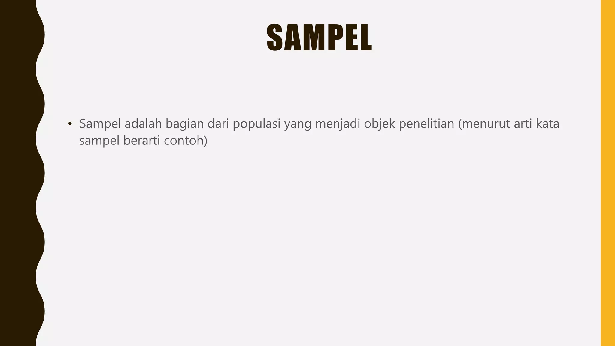 Teknik pengambilan sampel | PPTX