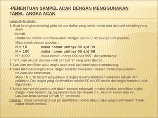 Teknik pengamblan spl acak | PPT