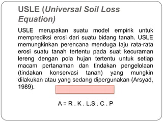 Teknik pengawetan tanah dan air | PPTX