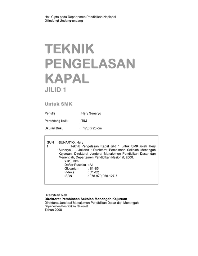 Teknik pengelasan kapal jilid 1 | PDF