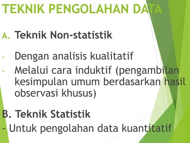 Teknik pengolahan dan penyajian data | PPT