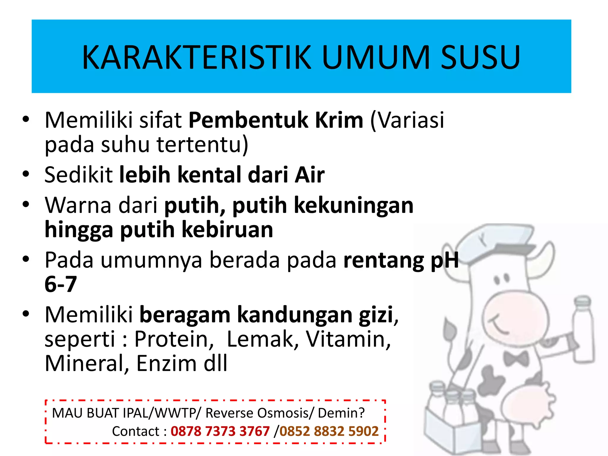 TEKNIK PENGOLAHAN LIMBAH CAIR INDUSTRI SUSU BY KUBOTA KASUI INDONESIA ...