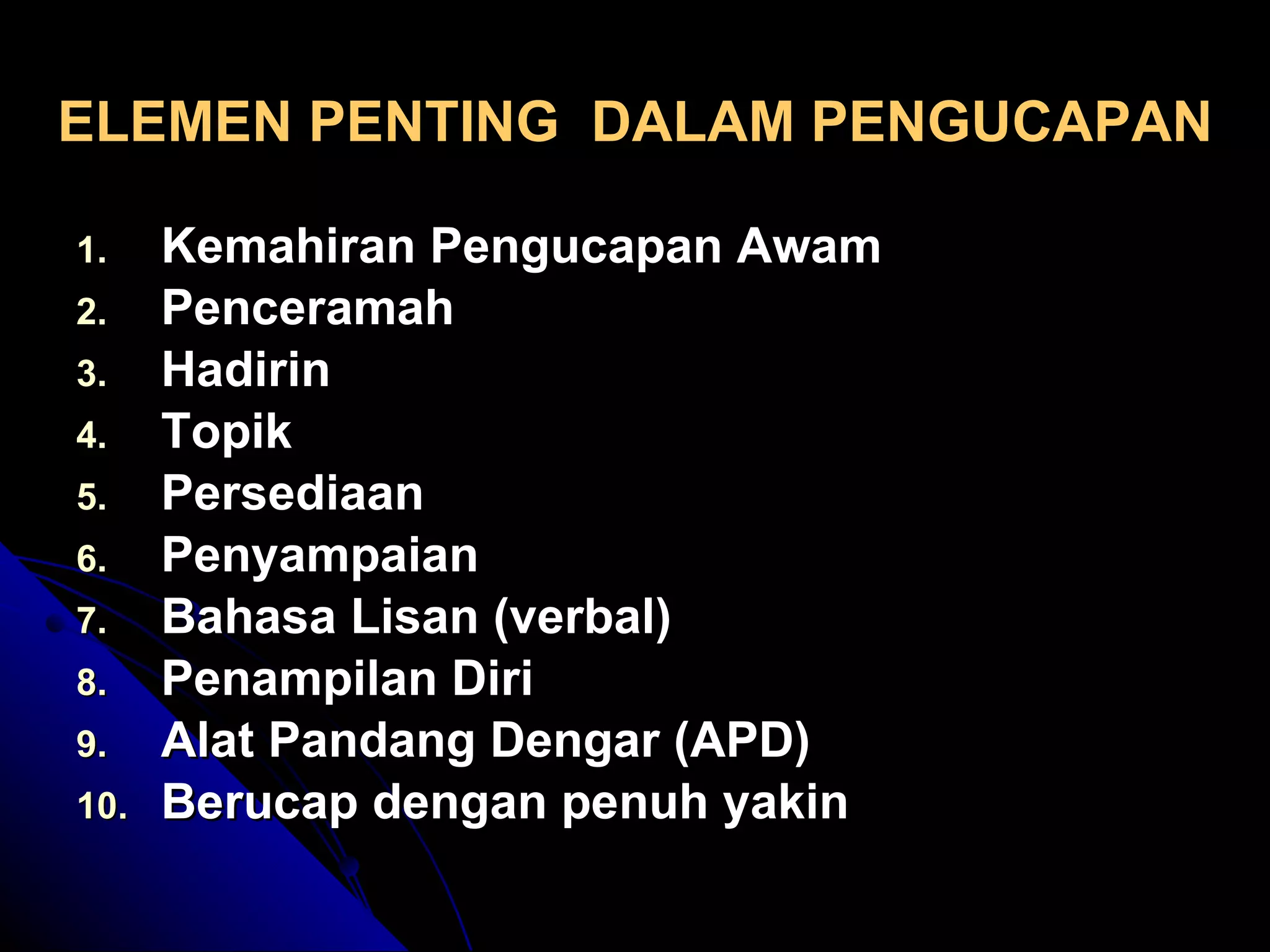 Teknik Pengucapan Awam | PPT
