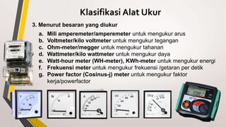 TEKNIK PENGUKURAN BESARAN LISTRIK | PPTX