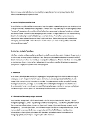 Teknik pengumpulan persyaratan | PDF