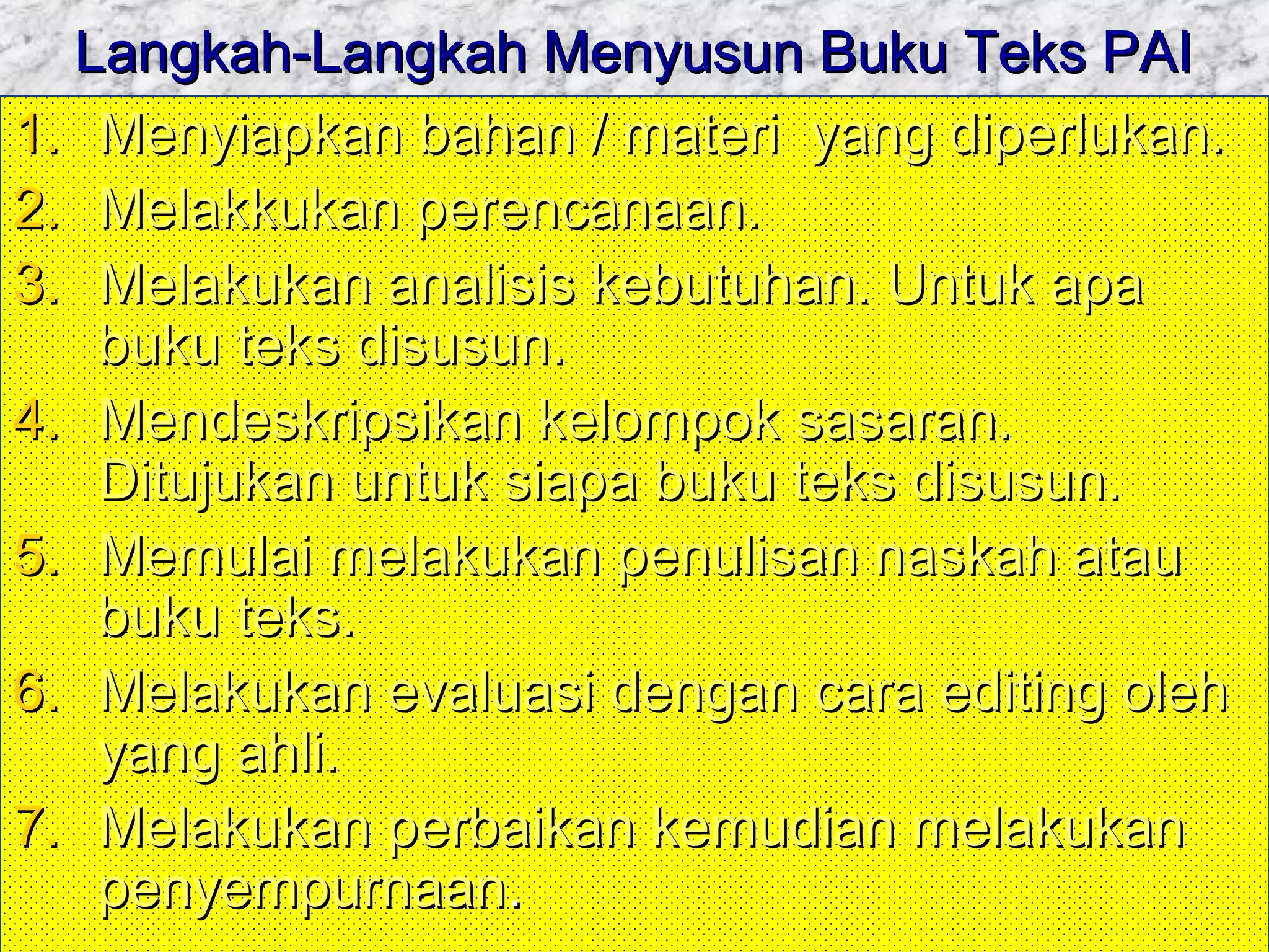 Teknik penulisan buku pai | PPT