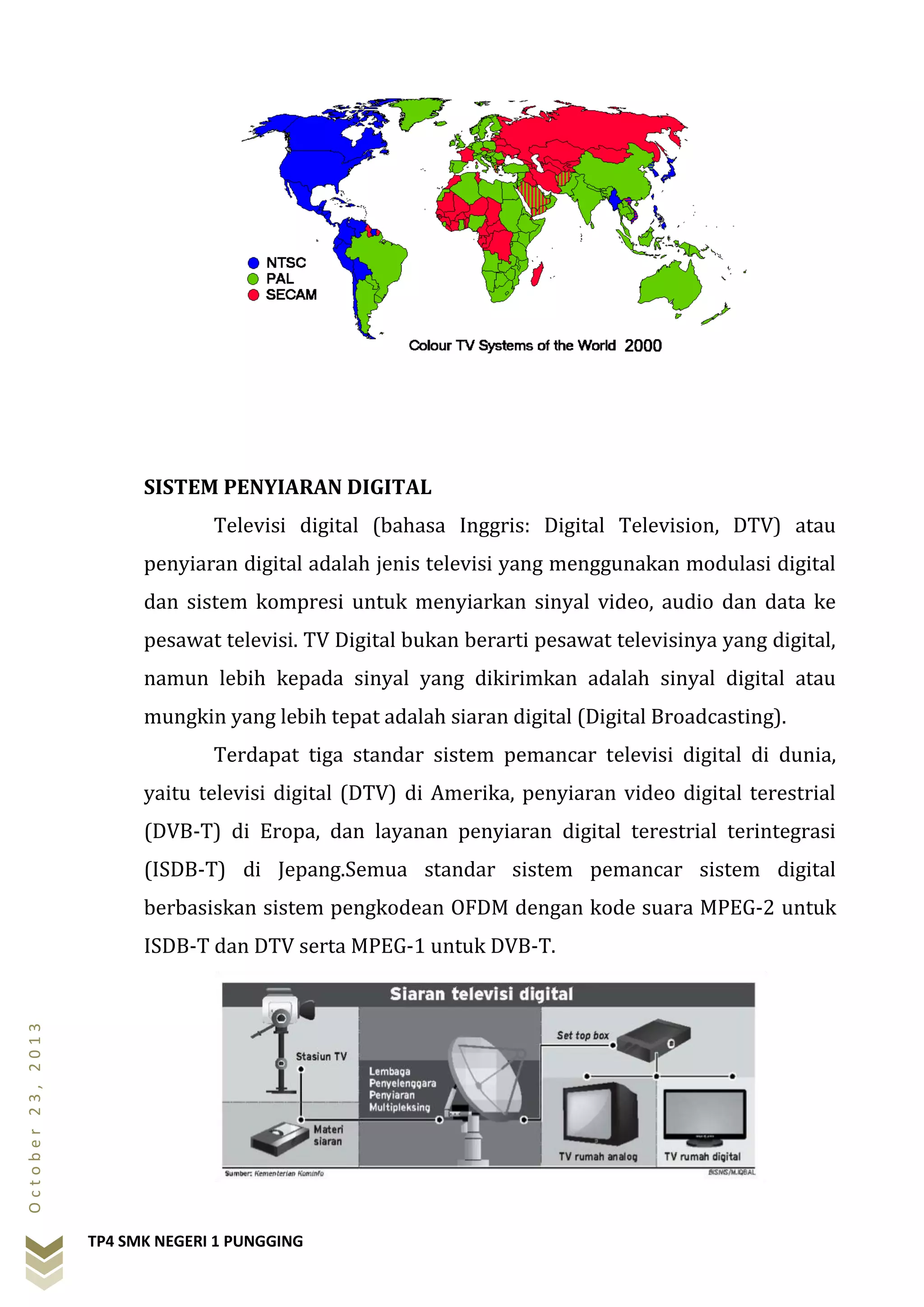 Teknik penyiaran 2 mengidentifikasi sistem siaran televisi | PDF