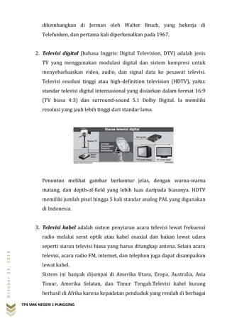 Teknik penyiaran 2 mengidentifikasi sistem siaran televisi | PDF