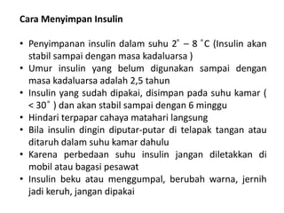 Teknik penyuntikan insulin | PPTX