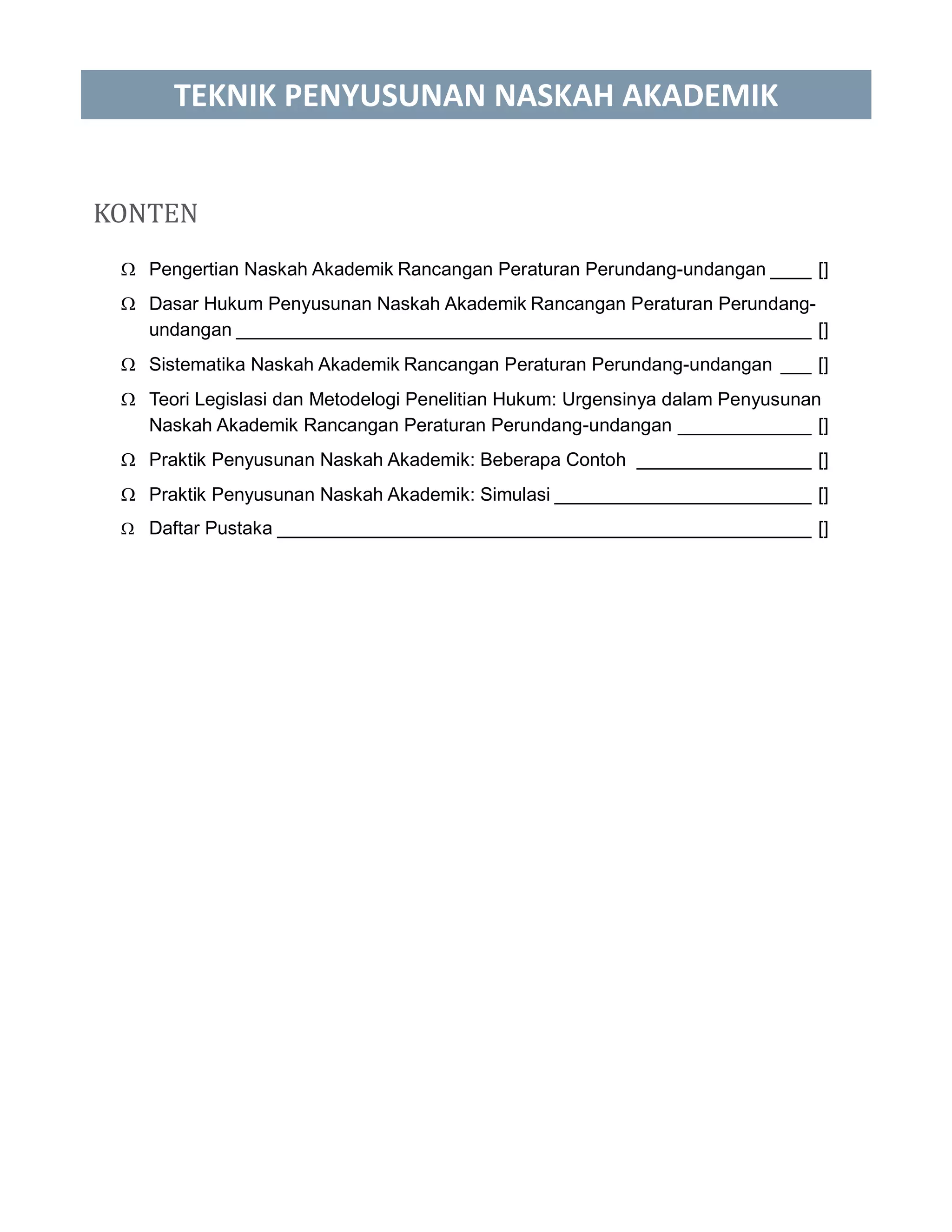 Teknik penyusunan naskah akademik | PDF