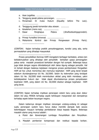 Teknik penyusunan naskah akademik | PDF