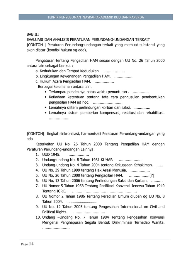 Teknik penyusunan naskah akademik | PDF