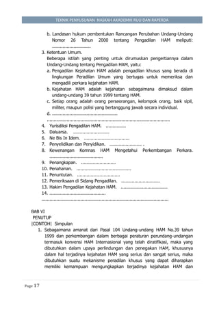 Teknik penyusunan naskah akademik | PDF
