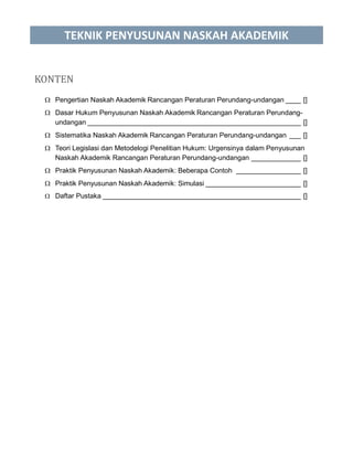 Teknik penyusunan naskah akademik | PDF