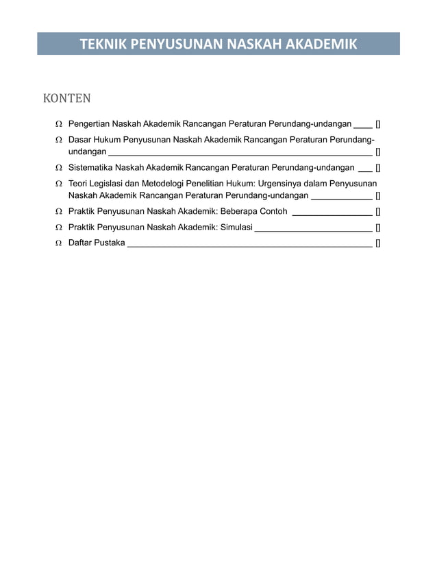 Teknik penyusunan naskah akademik | PDF