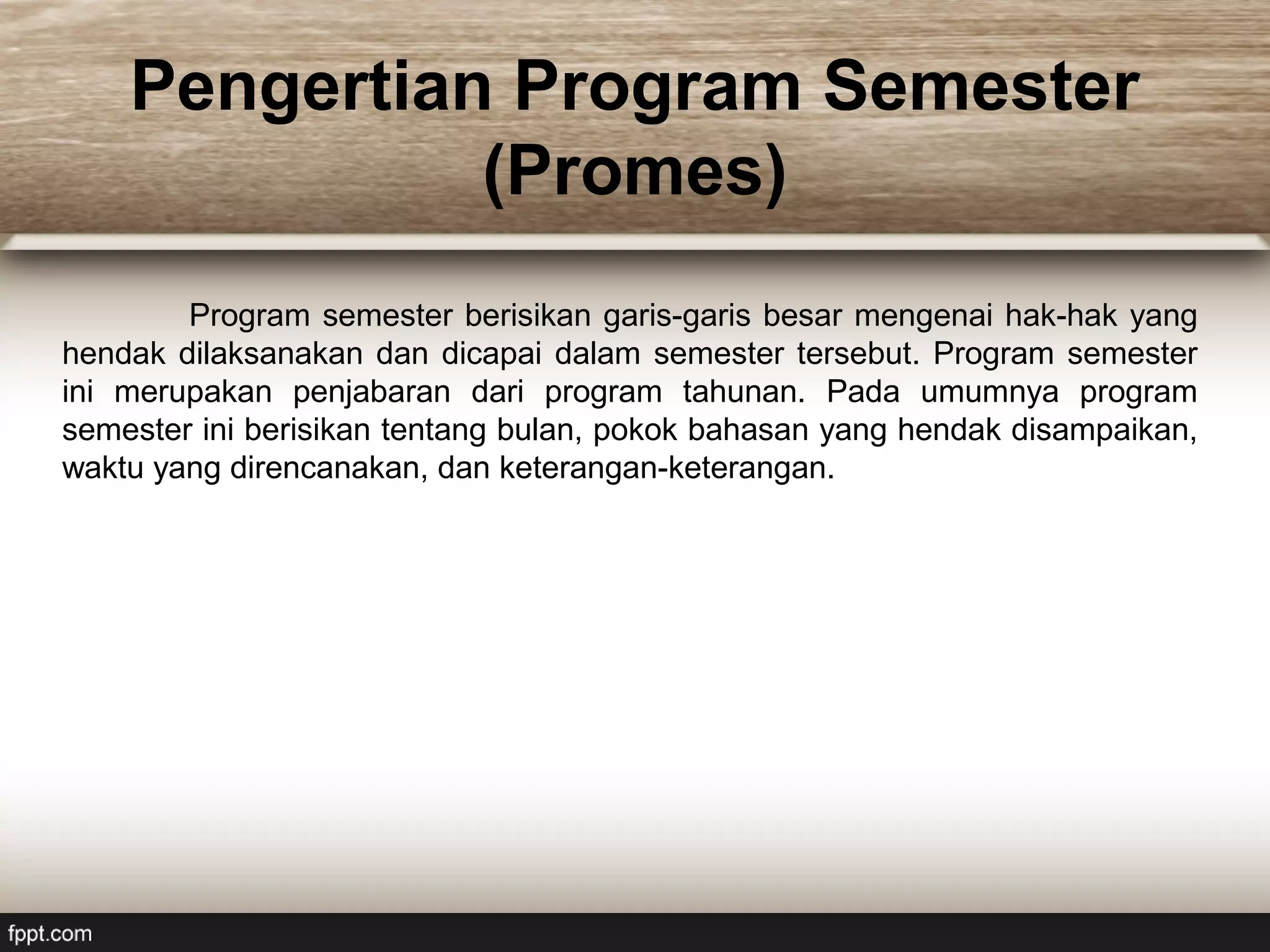 Teknik penyusunan prota dan promes | PPT