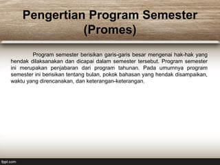 Teknik penyusunan prota dan promes | PPT