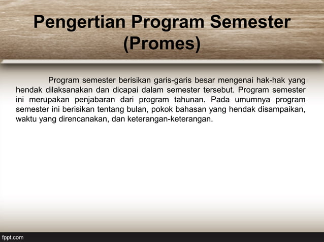 Teknik penyusunan prota dan promes | PPT