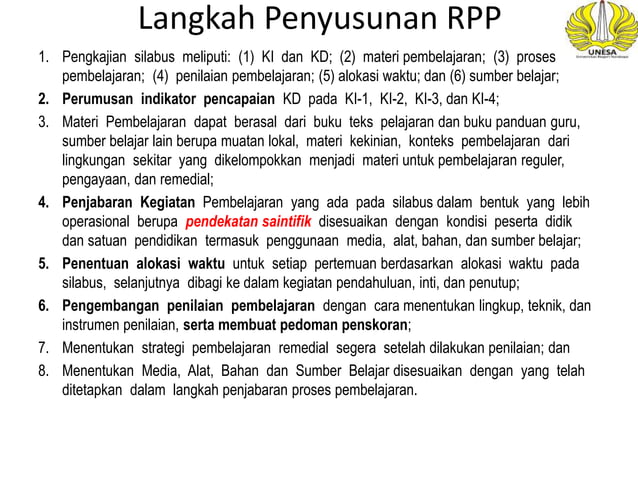 TEKNIK PENYUSUNAN RPP. permendikbud 103 tahun 2014.ppt