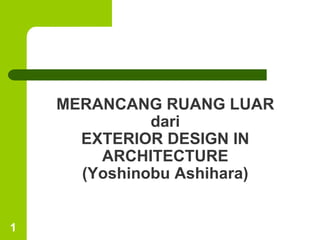 Teknik Perancangan Ruang Luar - intisari dari Exterior Design in ...