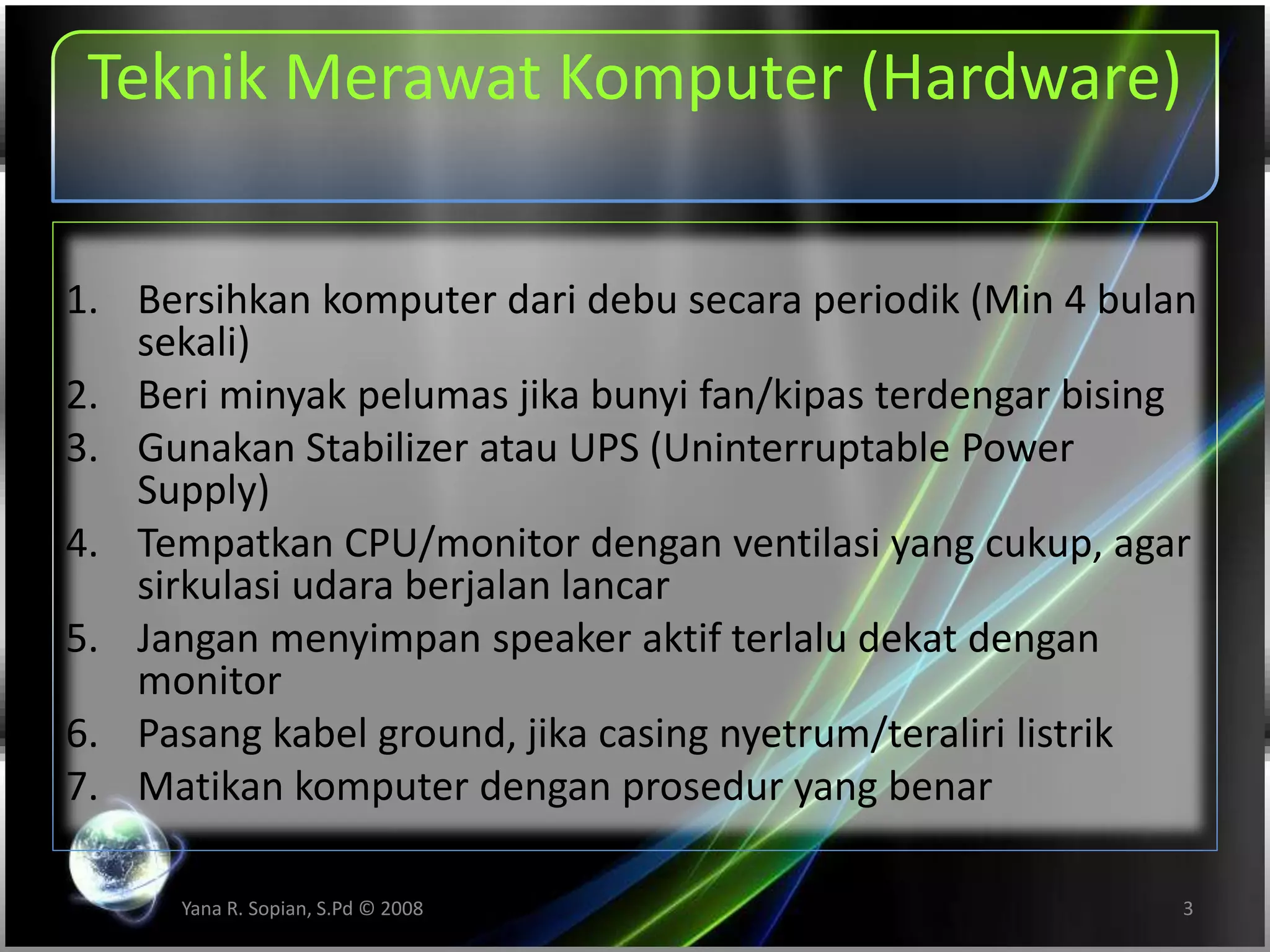 Teknik Perawatan Komputer & Antivirus | PPTX