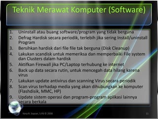 Teknik Perawatan Komputer & Antivirus | PPTX